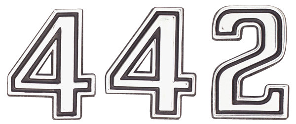 1964-72 Cutlass 442 Fender Emblems 442 1969 Models