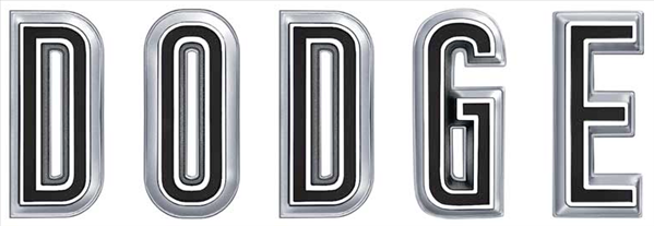 1967 Coronet and Charger DODGE Hood Letter Set.