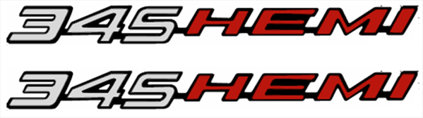 2008- Present Challenger Charger Retro 345 HEMI Emblem for H
