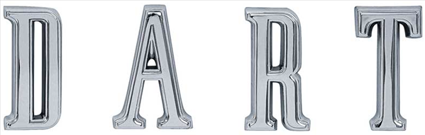 1967-1968 Dart Quarter Dart Letter Set. Includes Hardware.