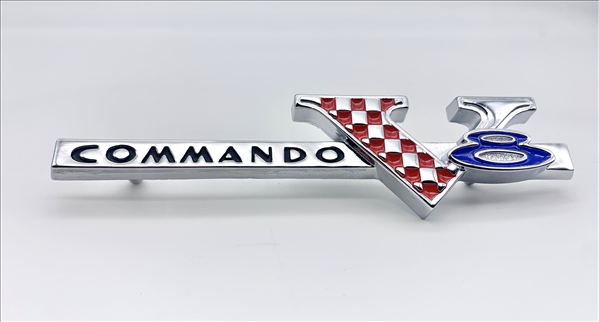 1965 Plymouth Commando V-8 fender emblem