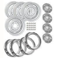 1967-81 Camaro 15 X 7 Chevy Rally Wheel Set