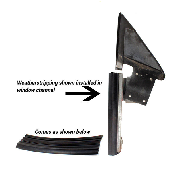 1984-1992 F-body window channel weatherstrip, pair.