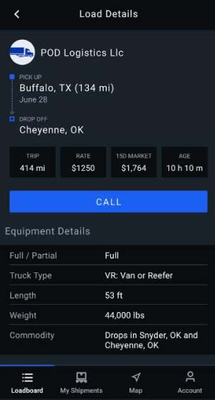 Loadboard feature in DAT One mobile | Welcome to DAT One Help Center