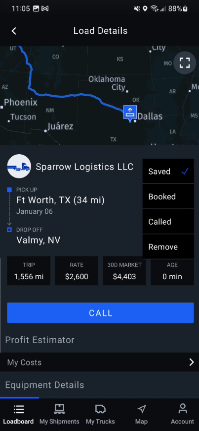 Loadboard feature in DAT One mobile | Welcome to DAT One Help Center