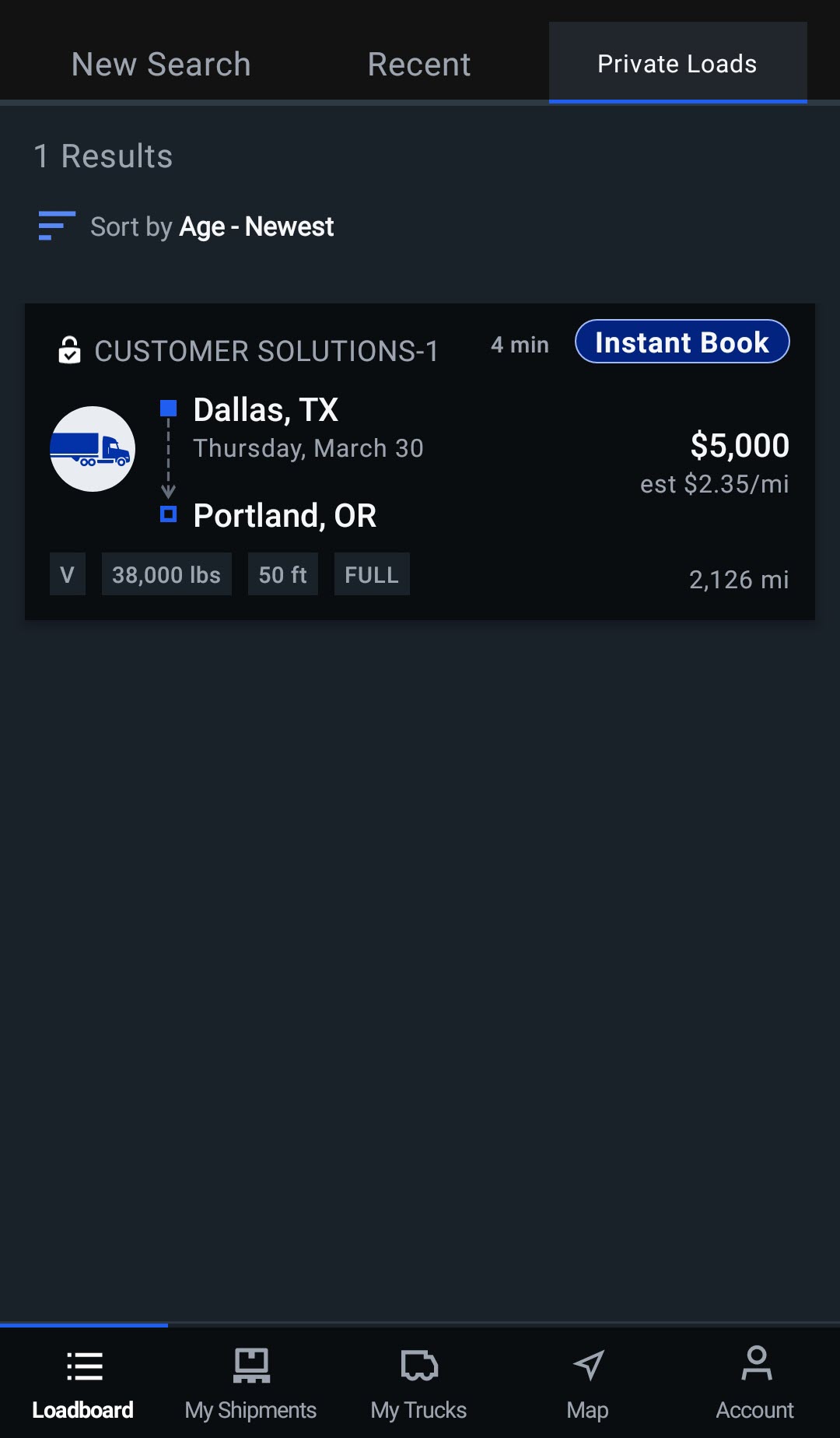 Using the Private Load feature | Welcome to DAT One Help Center