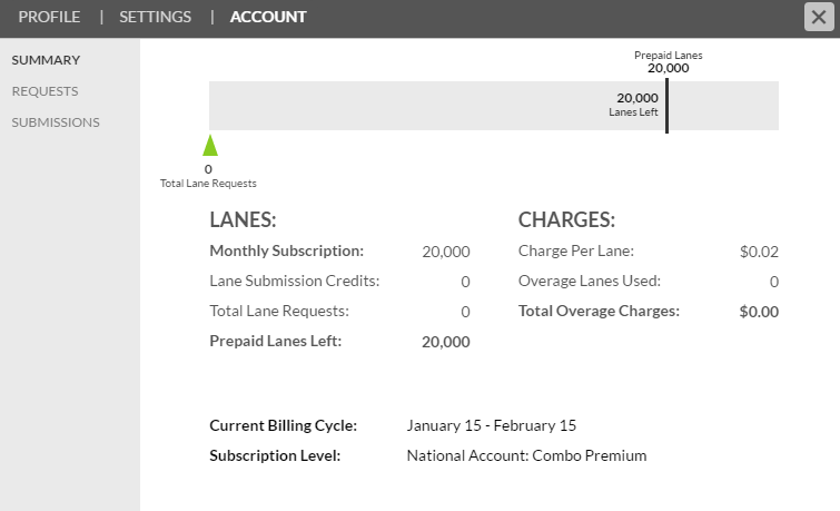 Accessing your RateView account settings and profile | DAT iQ Help Center