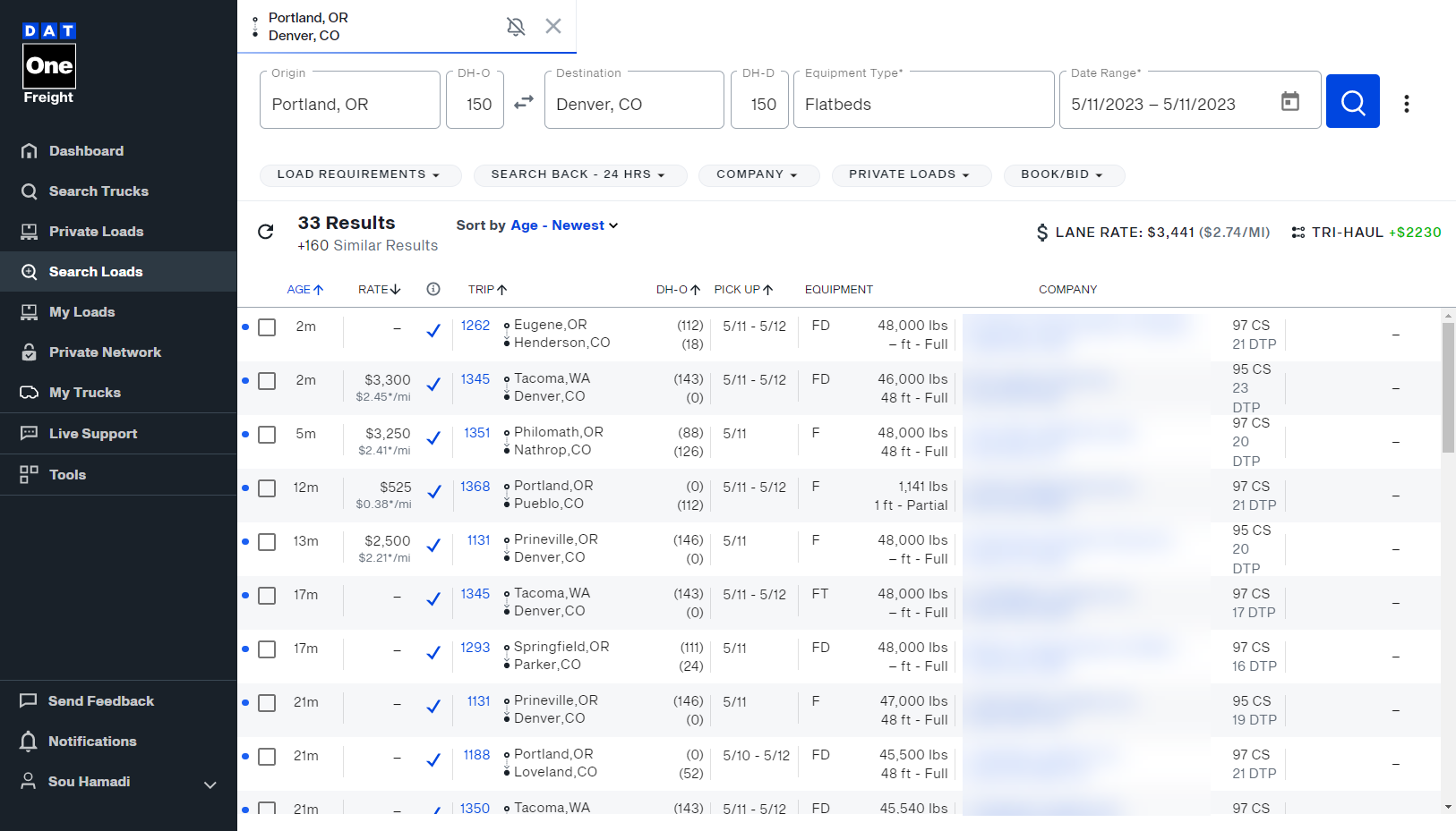 How to search for loads | Welcome to DAT One Help Center