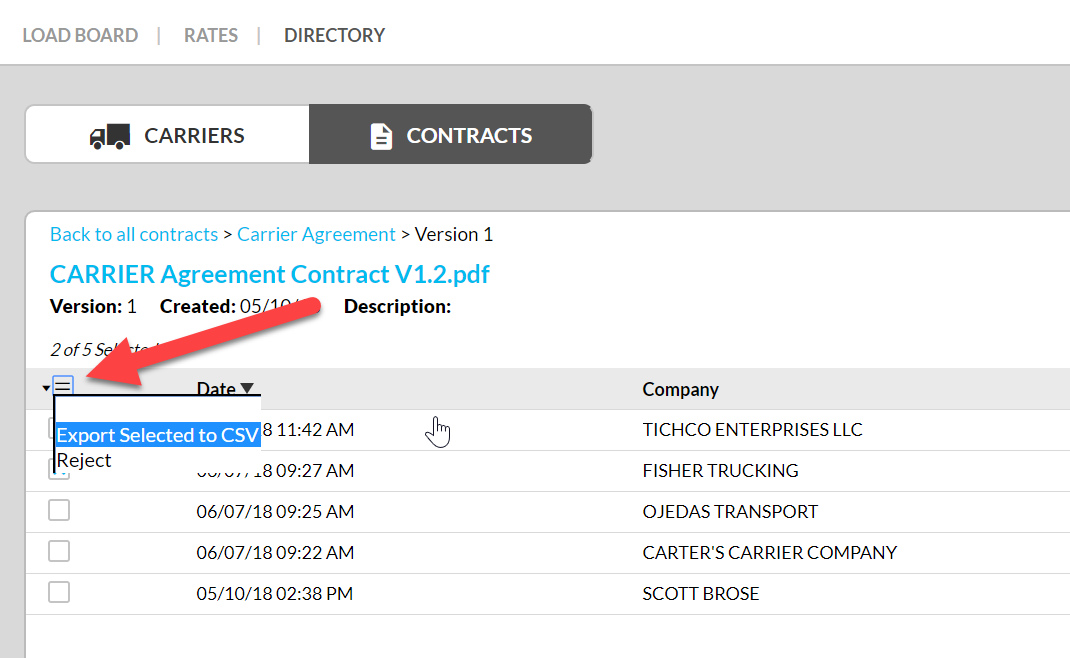 Rejecting Signatures on Signed Contracts | DAT OnBoard Help Center