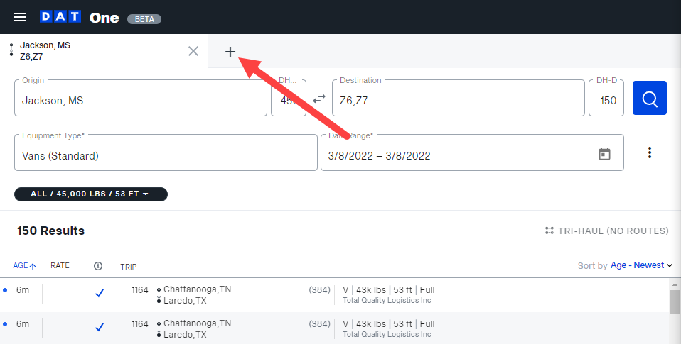 Multiple searches at the same time | Welcome to DAT One Help Center