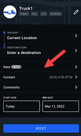 Post your truck with a rate | Welcome to DAT One Help Center