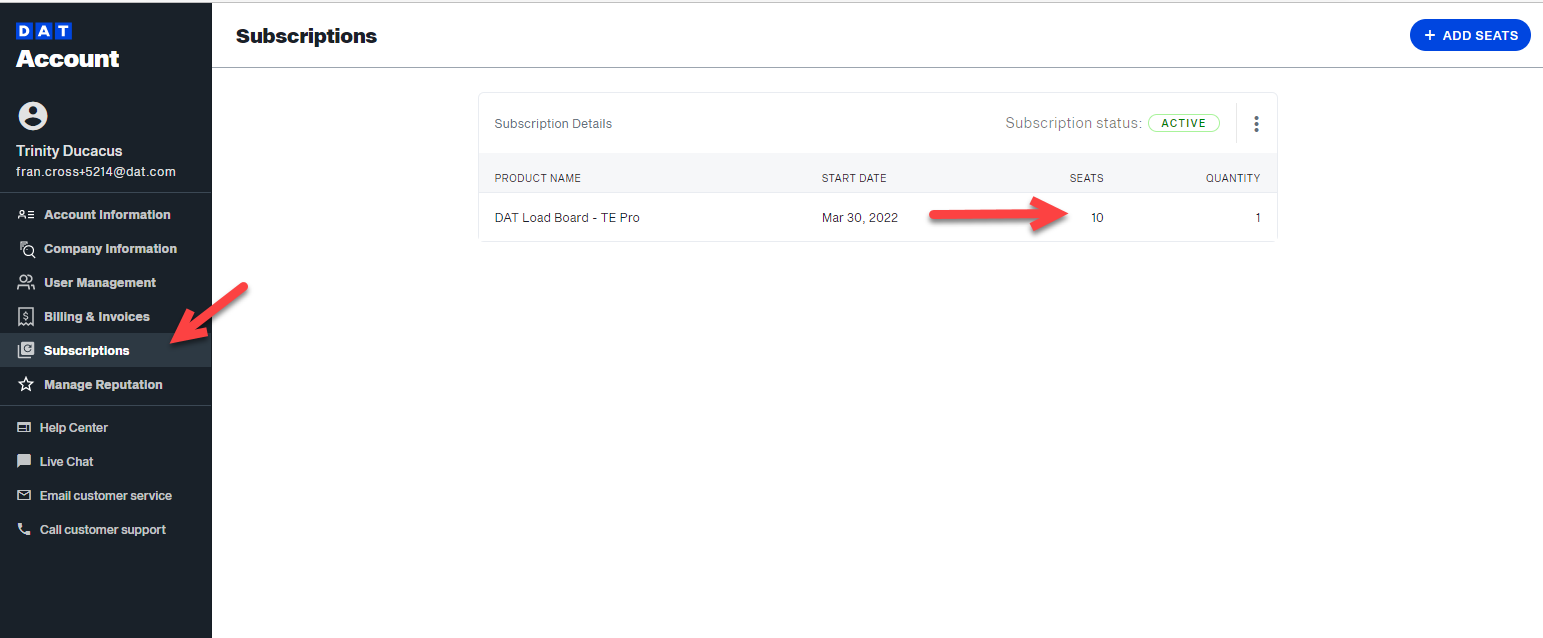 How to view your subscriptions and your purchased seats | Welcome to ...