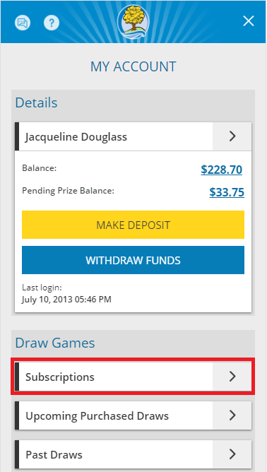 Update a Payment Method on a Subscription | Michigan Lottery FAQ