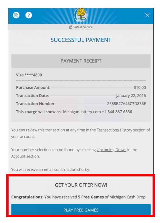 Claiming a Deposit Promo Code Offer | Michigan Lottery FAQ