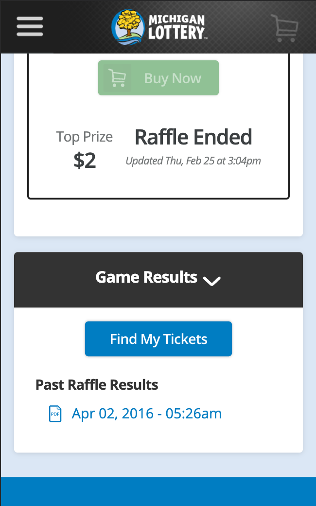 Viewing Online Raffle Results and Winning Tickets | Michigan Lottery FAQ