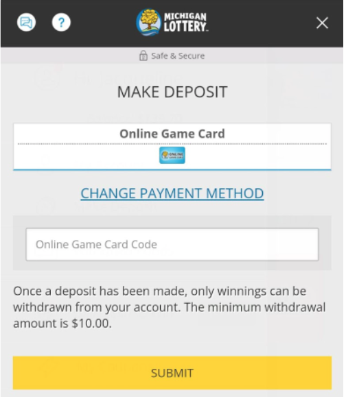 How to Make a Deposit | Michigan Lottery FAQ