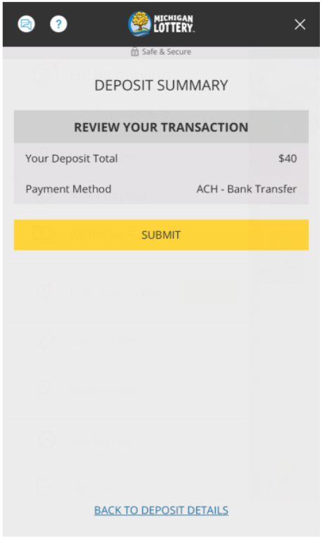 How to Make a Deposit | Michigan Lottery FAQ