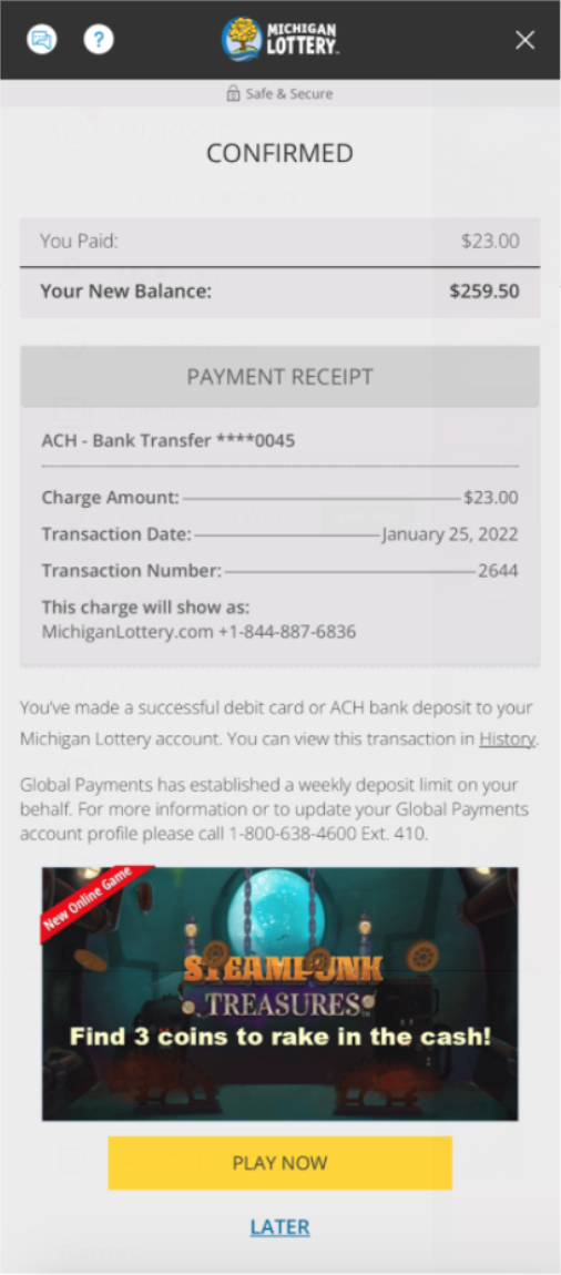 How to Make a Deposit | Michigan Lottery FAQ