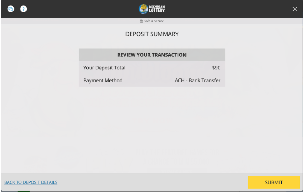 How to Make a Deposit | Michigan Lottery FAQ