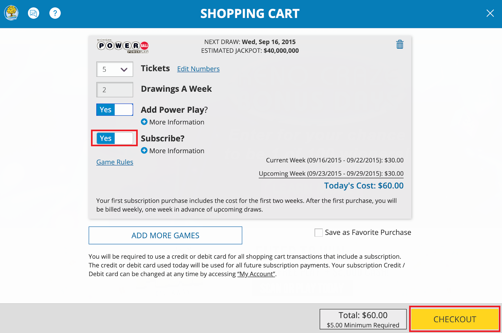 Sign Up for an Online Draw Game Subscription | Michigan Lottery FAQ