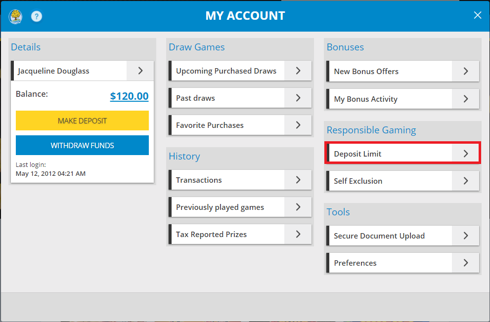 How to Set Deposit Limit | Michigan Lottery FAQ