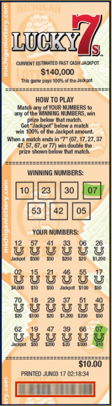Finding the Barcode to Scan | Michigan Lottery FAQ