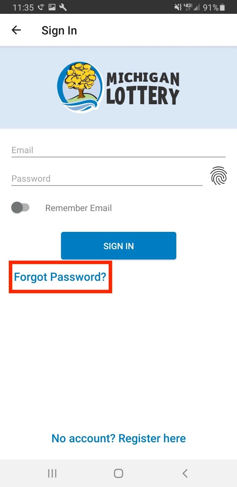 I Forgot My Password | Michigan Lottery FAQ