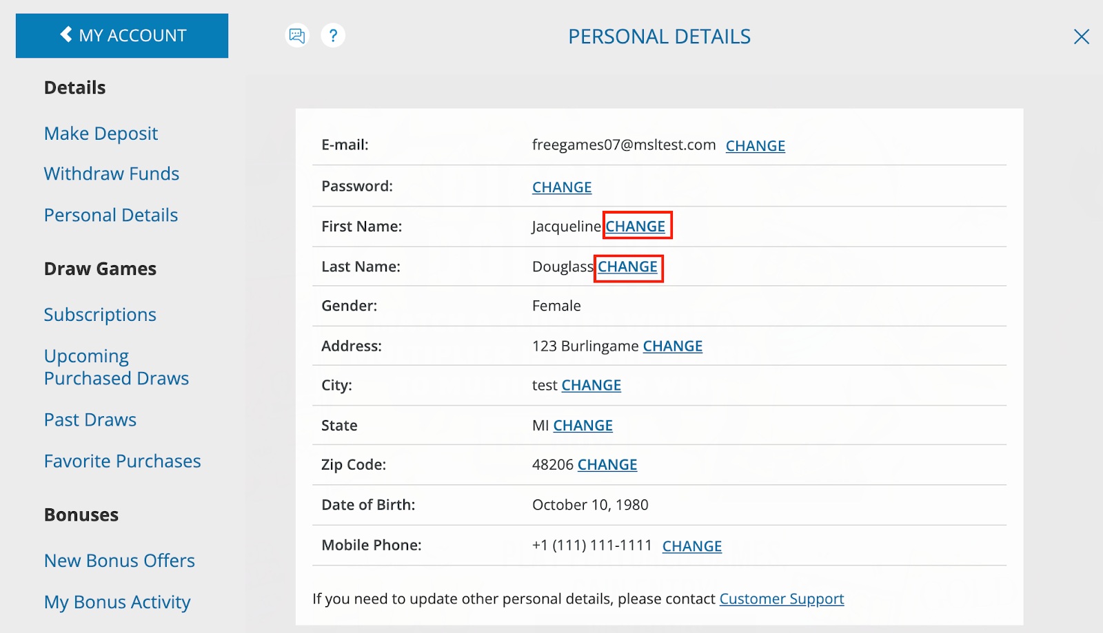 How to Change Your First and Last Name | Michigan Lottery FAQ