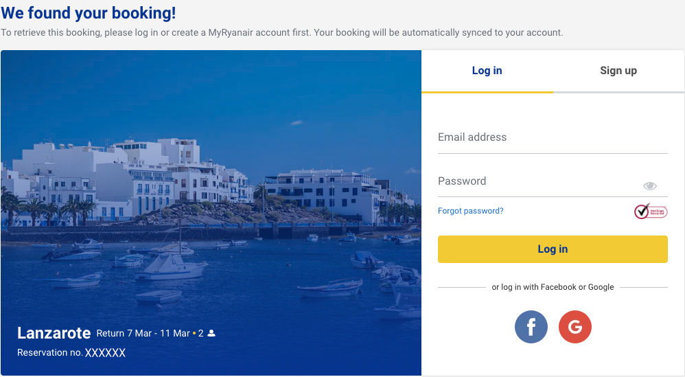 Name correction | Ryanair information