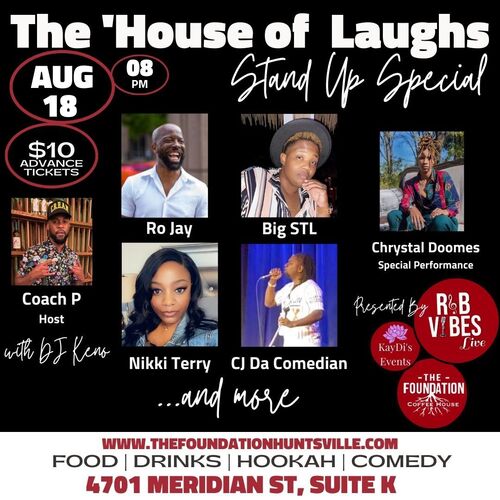 Best of Huntsville Tickets | R&B Vibes Live Presents "The 'House of Laughs"