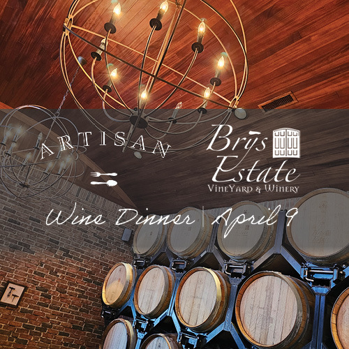 Delamar – Brys Estate Wine Pairing Dinner at Artisan