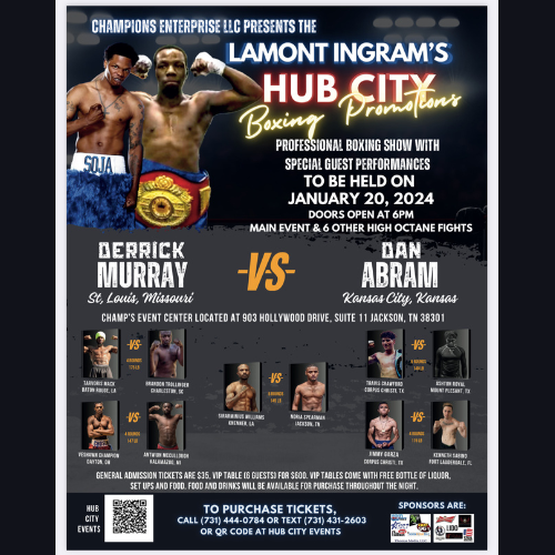 Champions Enterprise LLC – Lamont Ingram’s Hub City Fight Night ...