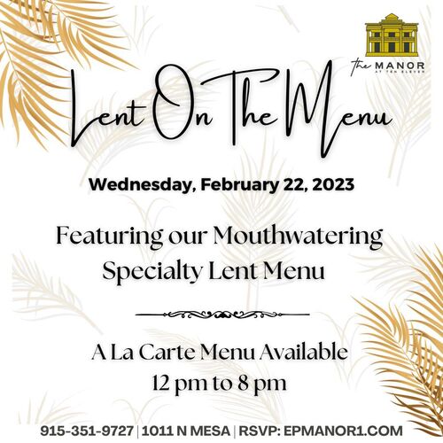 The Manor at Ten Eleven – Lent On The Menu