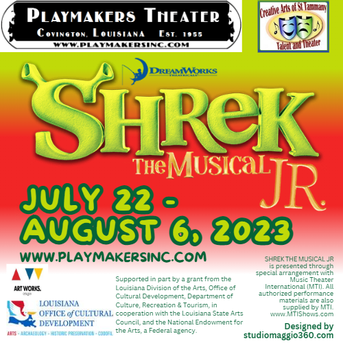 Playmakers Theater of Covington – Shrek The Musical Jr. - Sensory Night ...