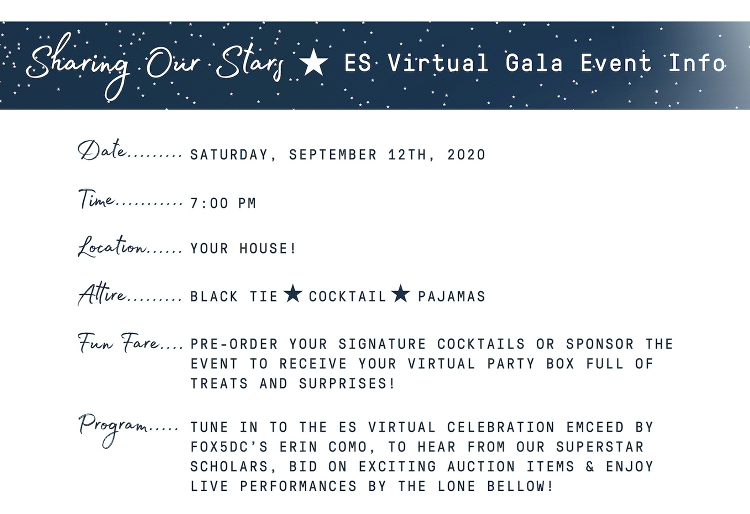ES Virtual Gala | Powered By GiveSmart