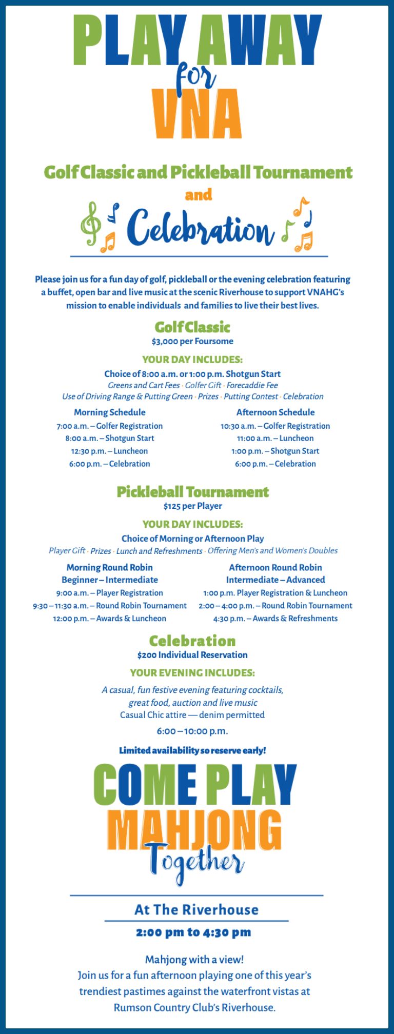 2025 VNAHG Golf Classic and Pickle Ball Tournament - VNA Health Group