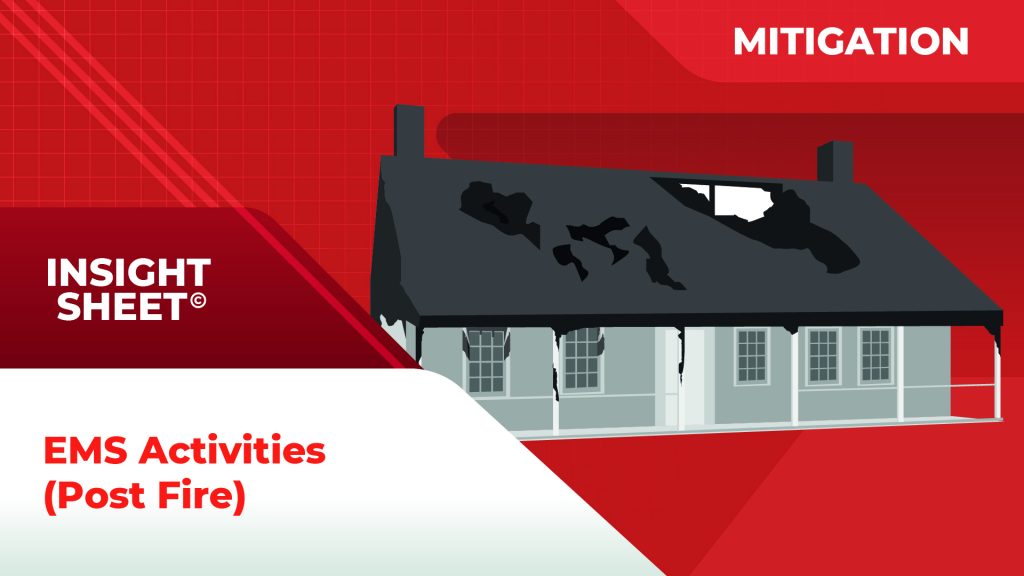 EMS Activities (Post Fire) Insight Sheets Database - Actionable Insights