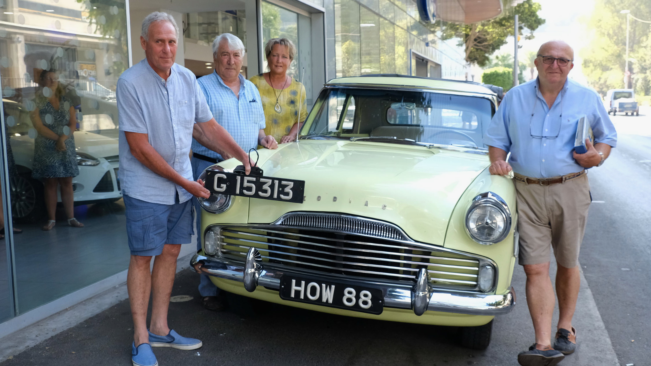 Decades later, Brian and ‘Mavis’ the car reunite in Gibraltar