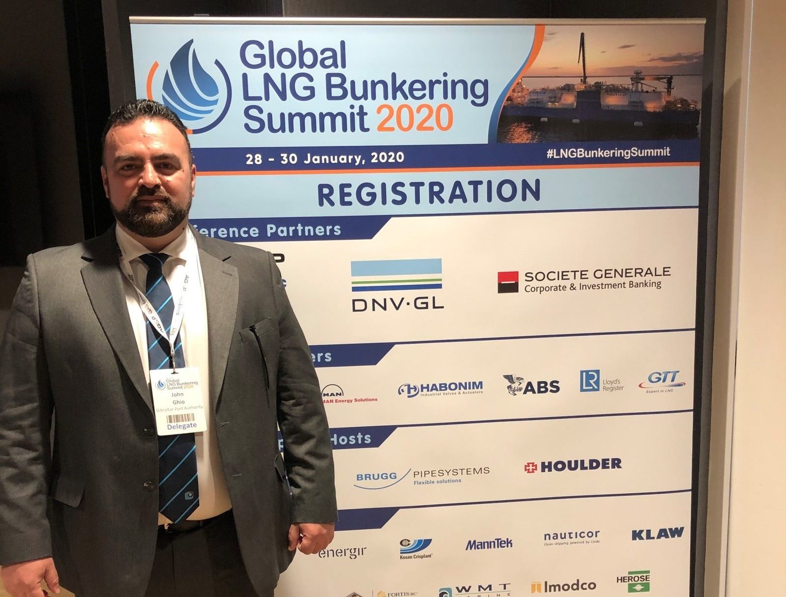 Gibraltar port authority attends LNG bunkering summit