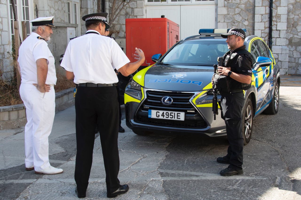 Commander British Forces Gibraltar visits the GDP