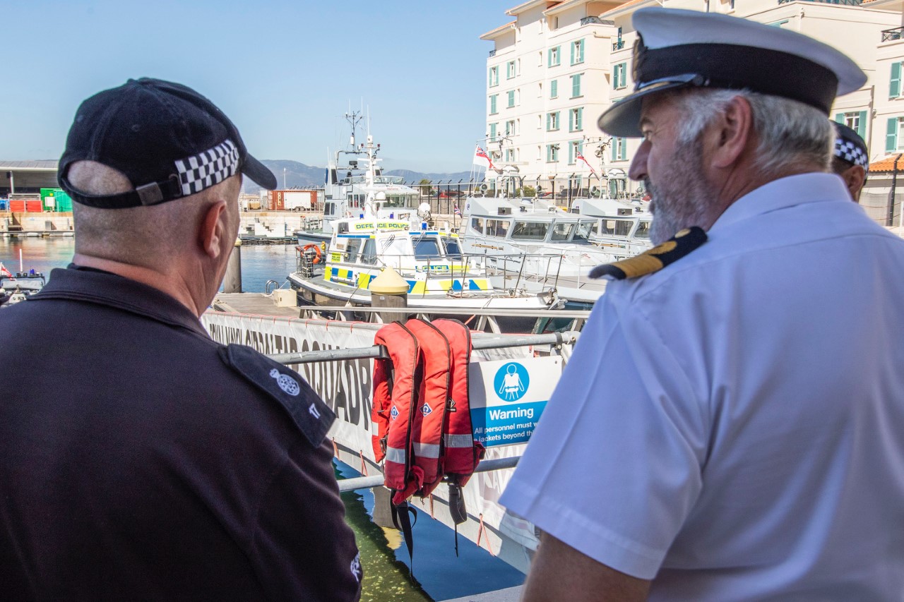 Commander British Forces Gibraltar visits the GDP