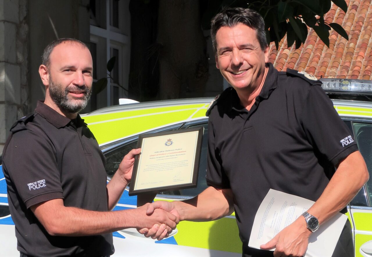 Four Gibraltar Defence Police officers receive commendations
