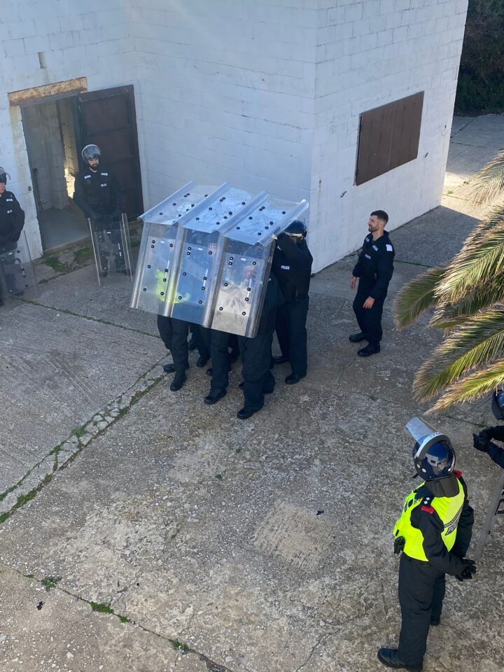 RGP officers in Public Order course