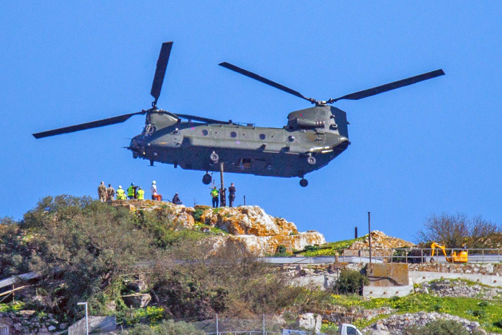 RAF radar equipment delivered by Chinook helicopter