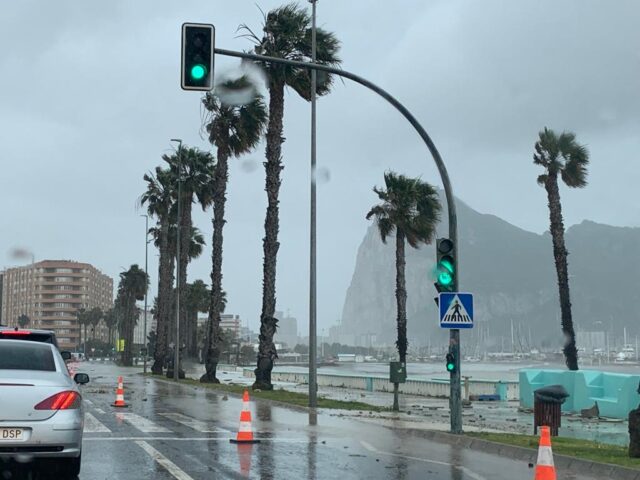 Storm swells batter Gibraltar and La Linea coastlines