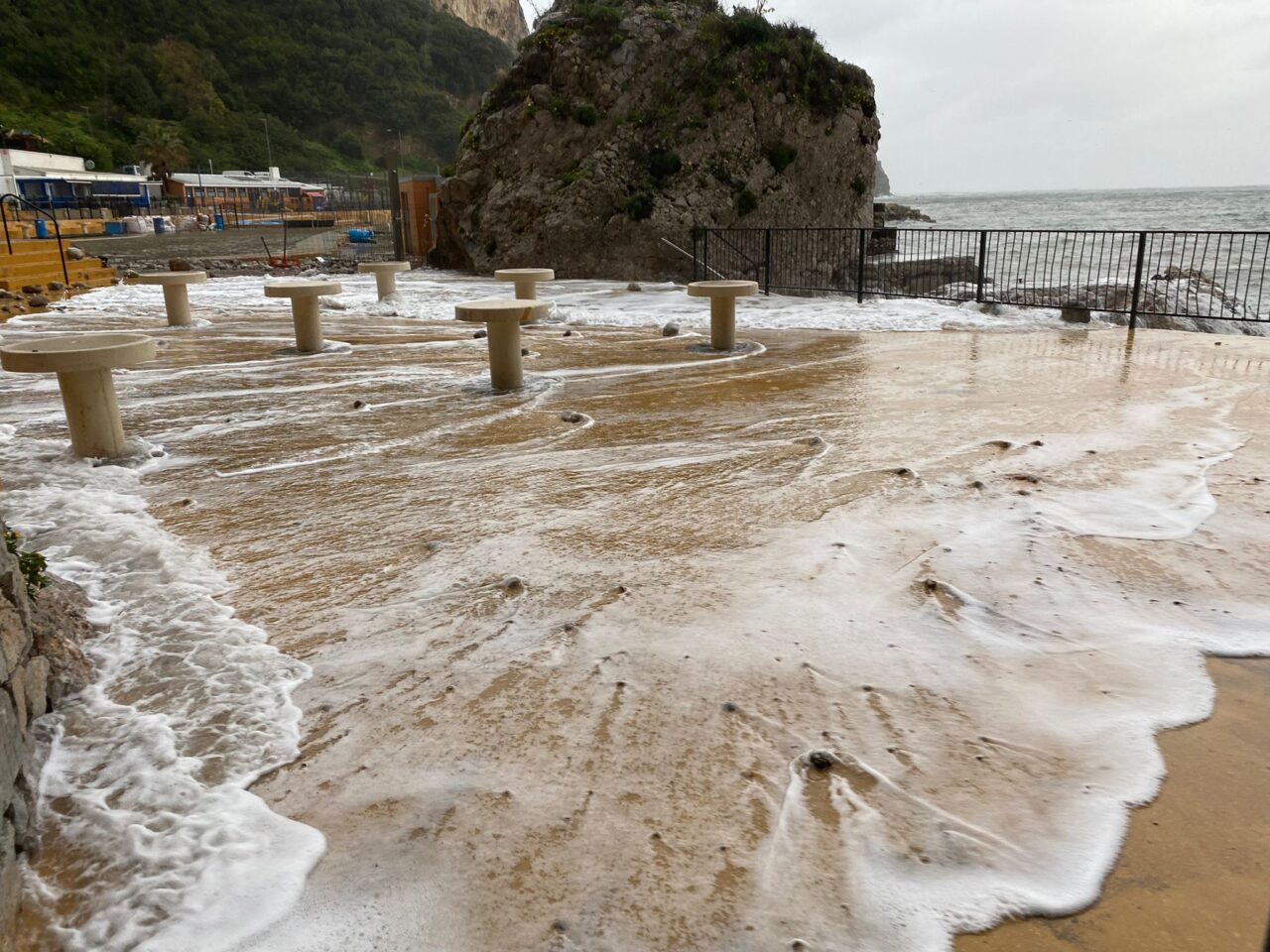 Storm swells batter Gibraltar and La Linea coastlines