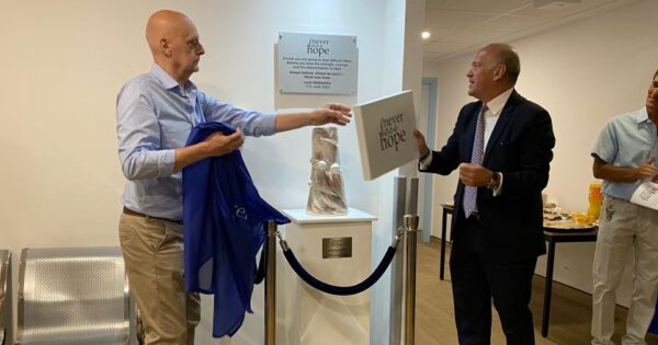 In PCC sculpture, a cancer survivor’s simple message of hope