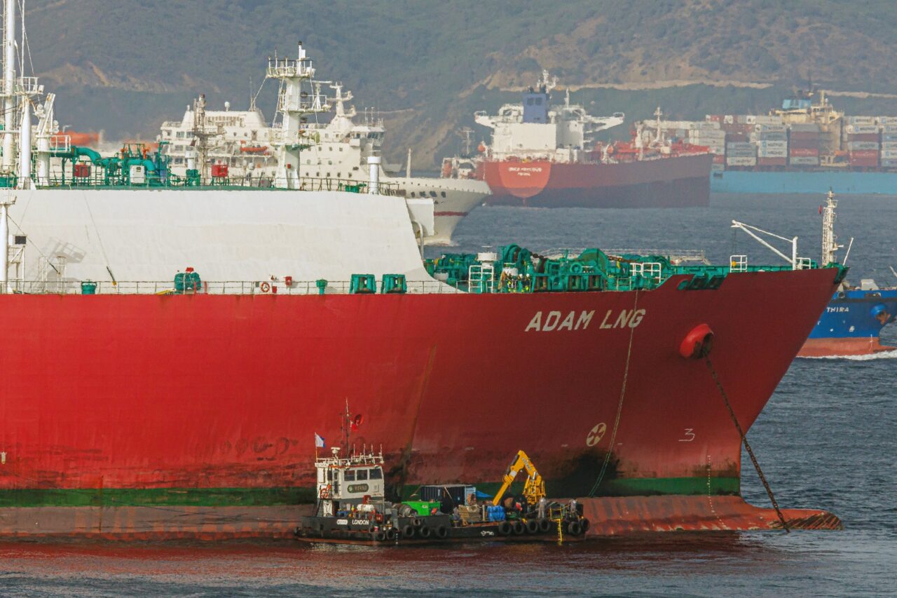 Cargo ship beached off Catalan Bay after collision