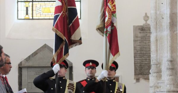 Laying up of the old Royal Gibraltar Regiment Colours