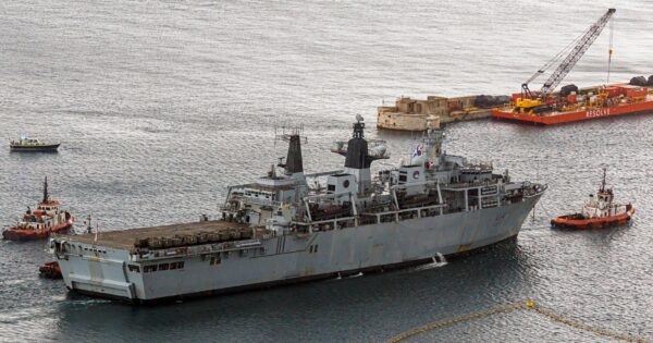 Police deploy pepper spray during two altercations involving HMS Albion ...
